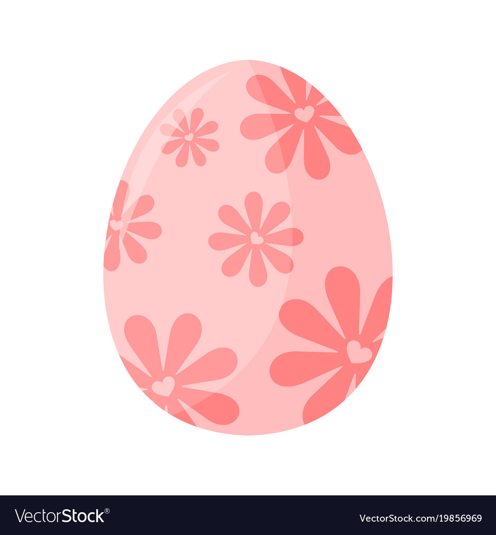 Floral flower pattern easter egg Royalty Free Vector Image