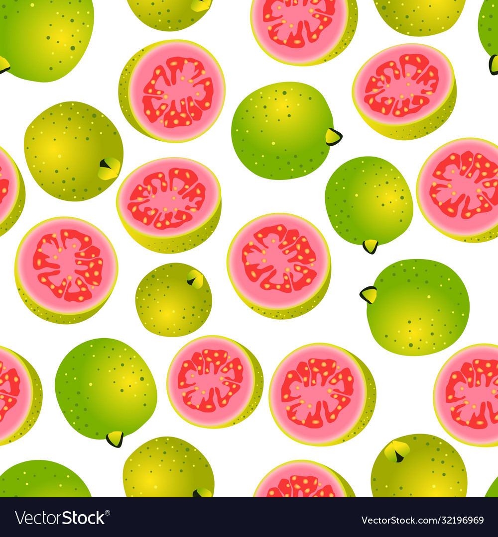 Guava Fruit Pattern Royalty Free Vector Image - VectorStock