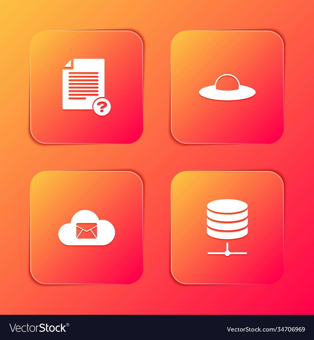 Set unknown document ufo flying spaceship cloud Vector Image Set unknown document ufo flying spaceship cloud Vector Image