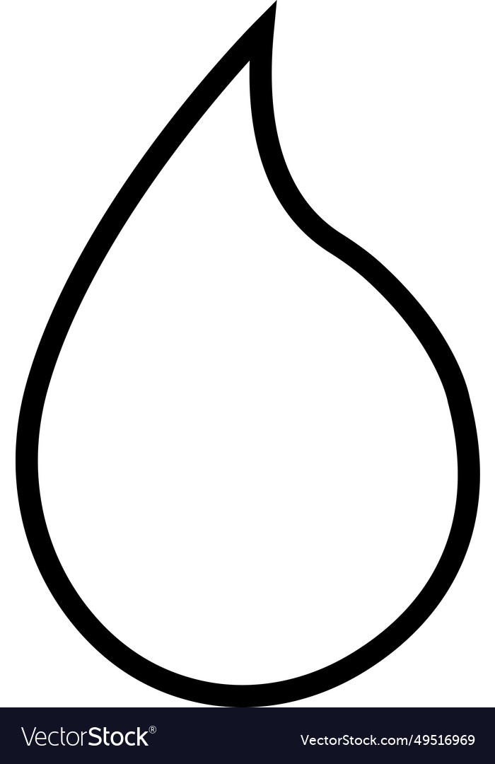Water drop shape line drops icon Royalty Free Vector Image