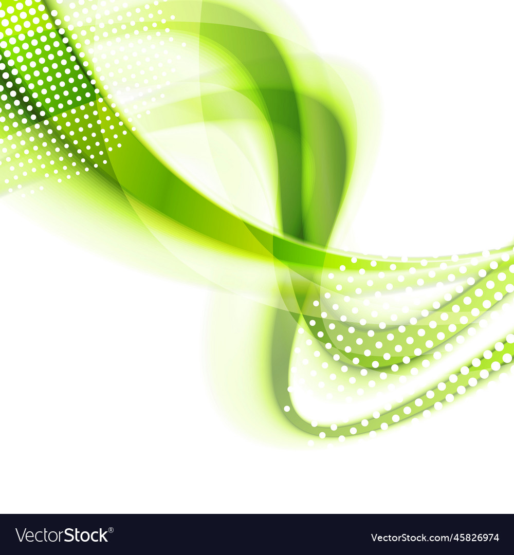 Abstract green smooth wavy bright background Vector Image Abstract green smooth wavy bright background Vector Image
