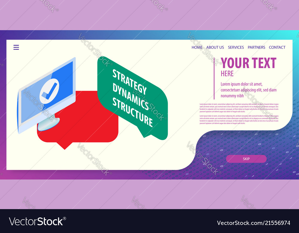 Data connection isometric technology Royalty Free Vector