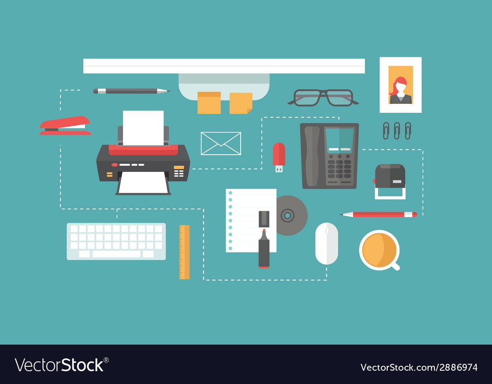 Desk header Royalty Free Vector Image - VectorStock