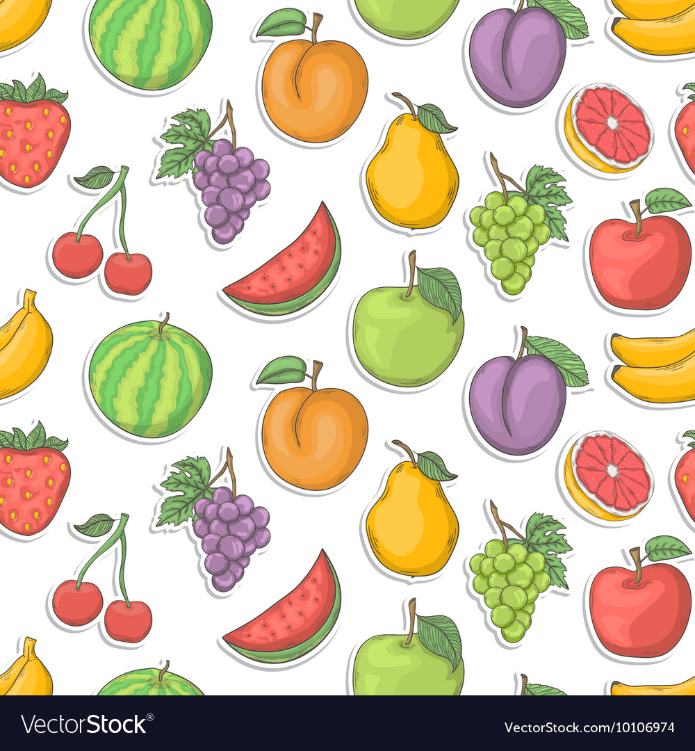 Fruit pattern Royalty Free Vector Image - VectorStock