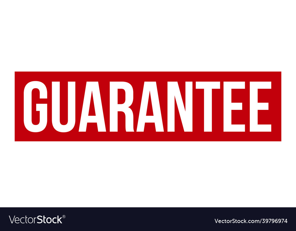 Guarantee rubber stamp red rubber Royalty Free Vector Image