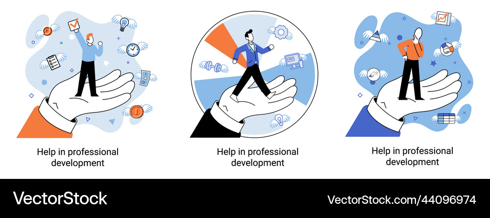 Help in professional development metaphor Vector Image