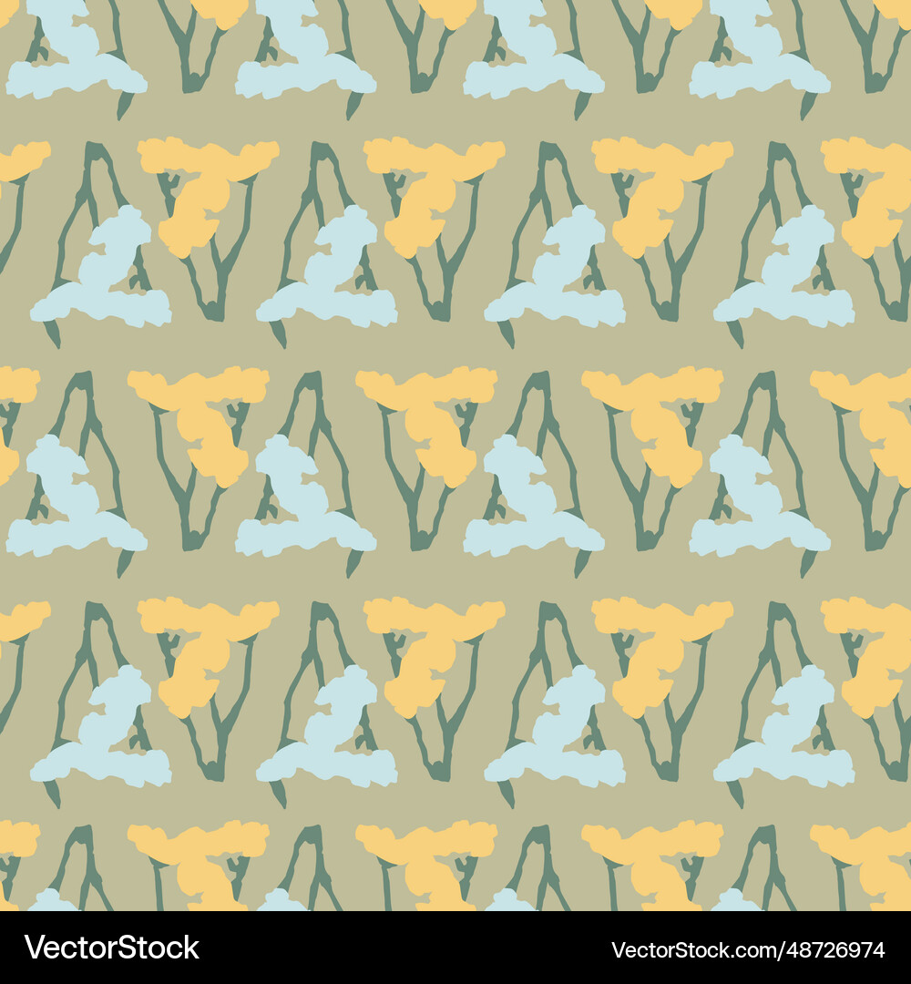 Leaf and nature themed pattern Royalty Free Vector Image