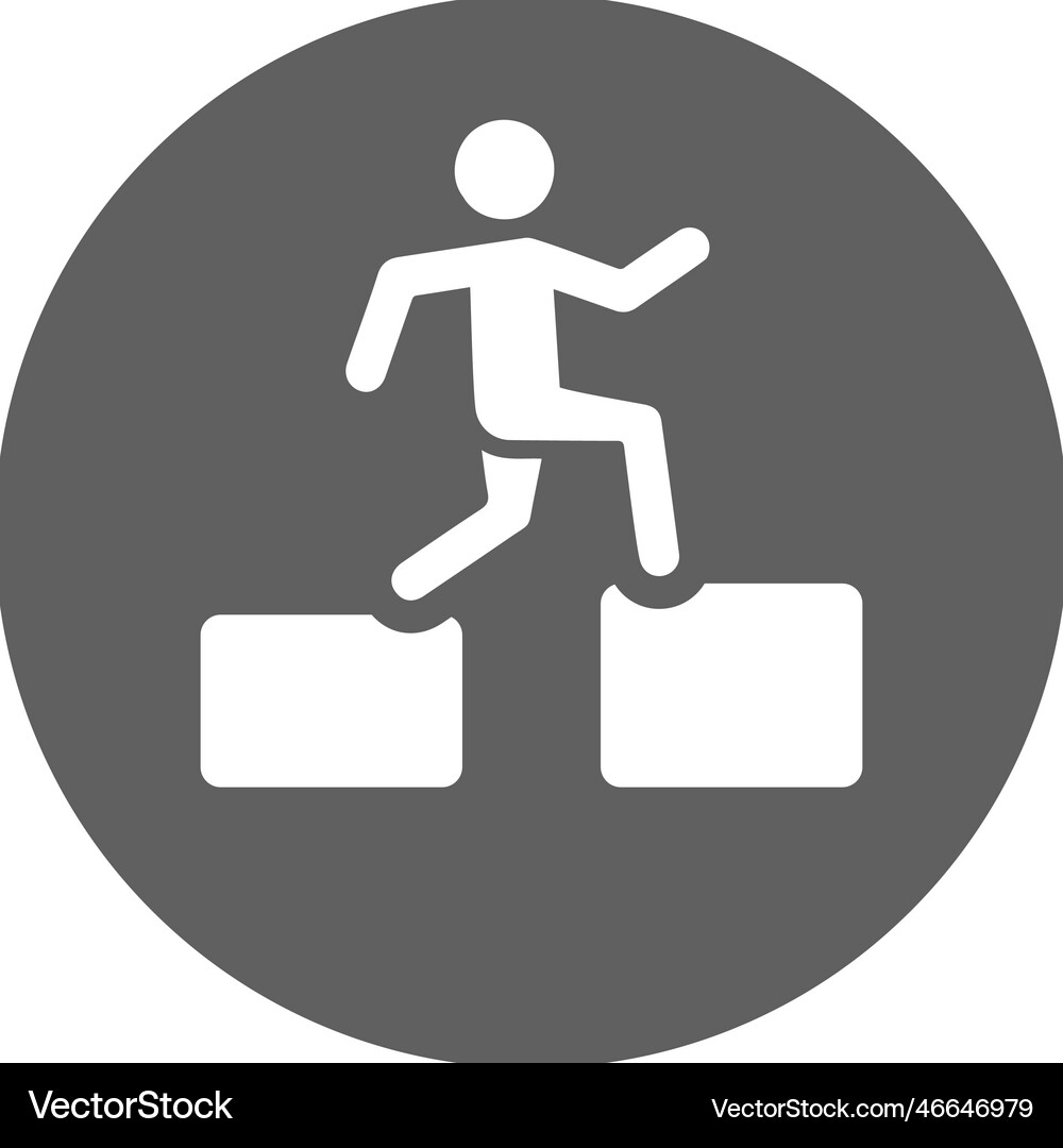 Difference difficulties disjunction icon Vector Image