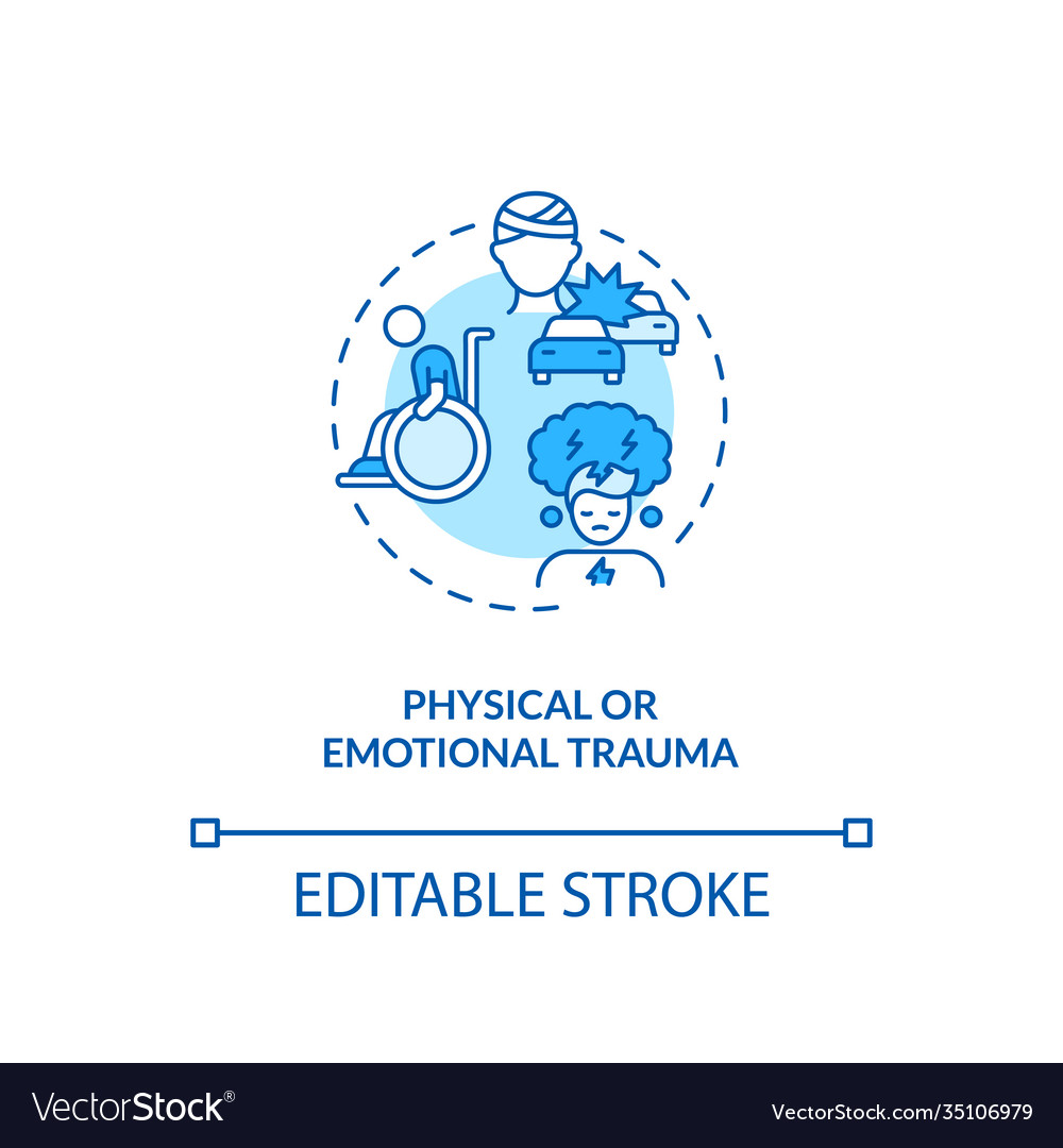 Physical and emotional trauma concept icon Vector Image