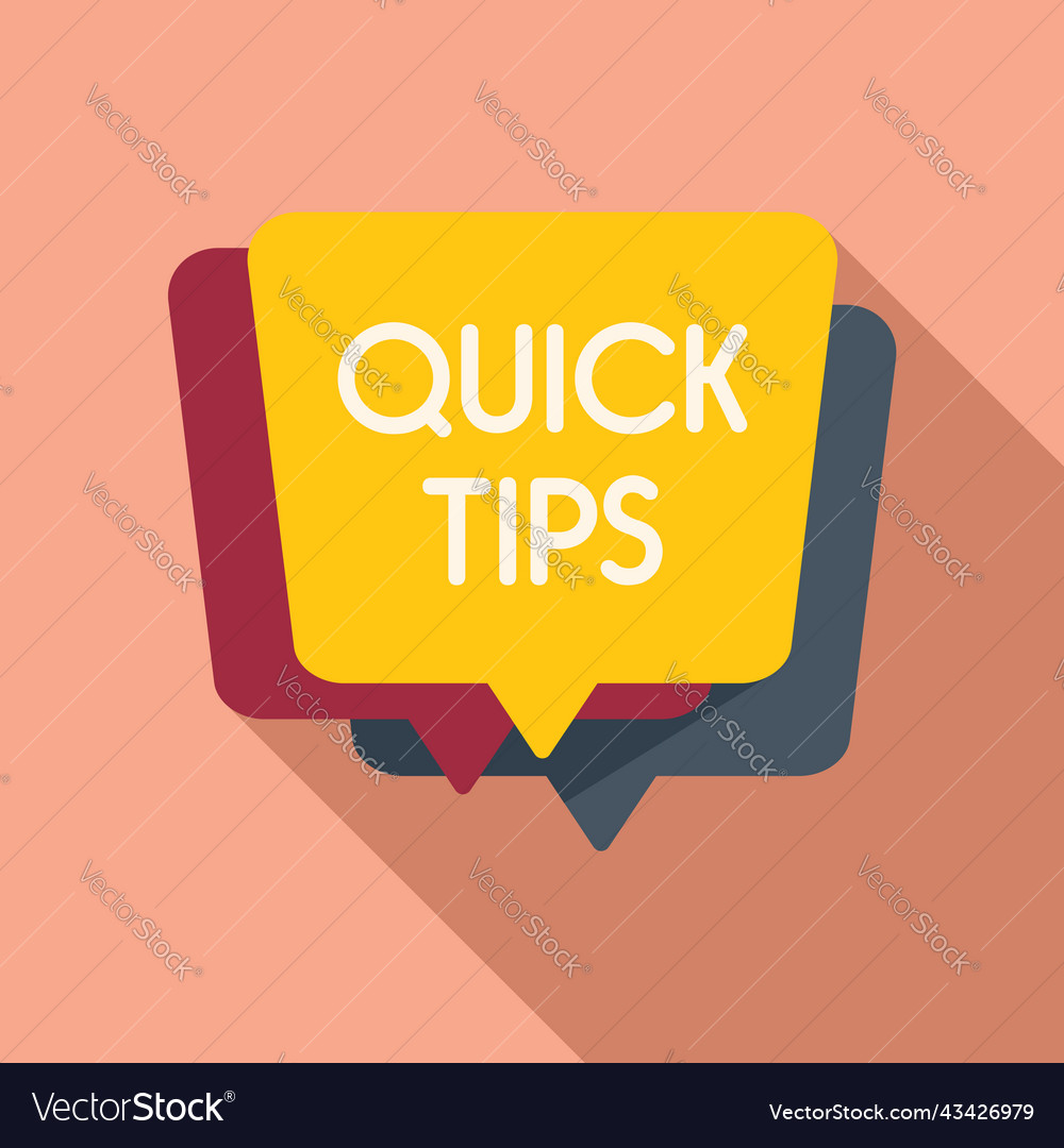 Solution tip icon flat quick trick Royalty Free Vector Image