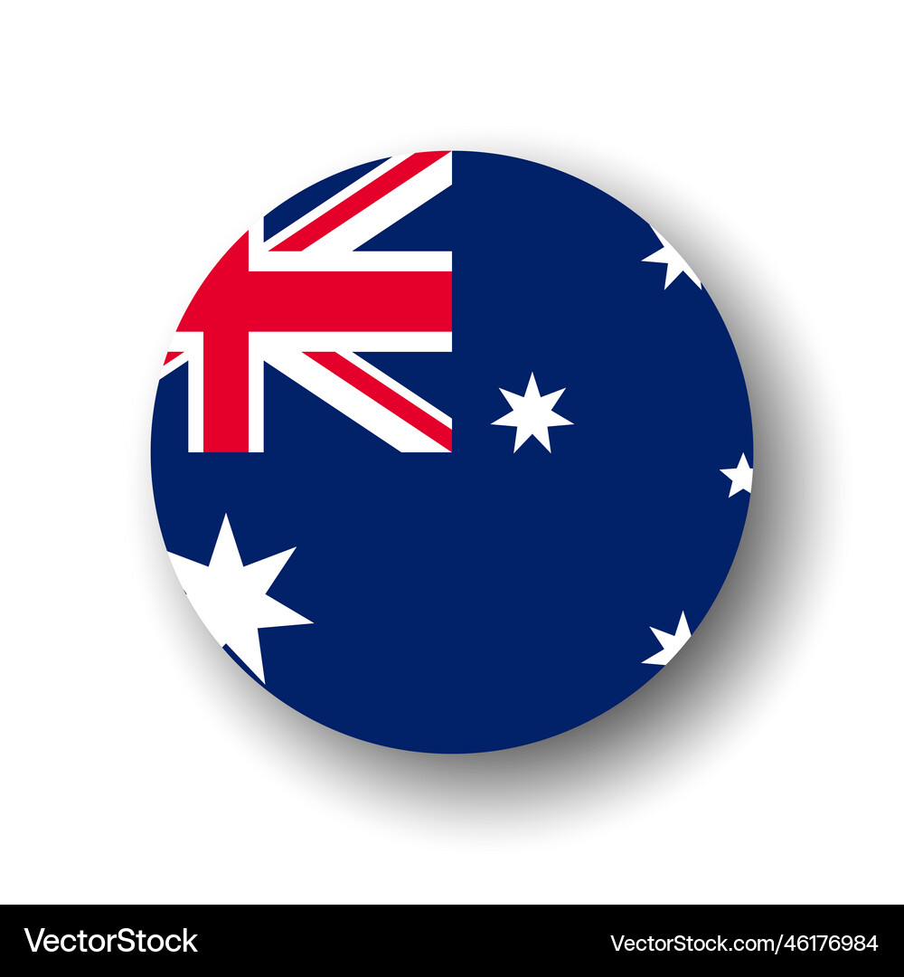 Circle flag of australia Royalty Free Vector Image