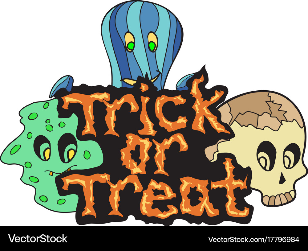 Halloween with monsters Royalty Free Vector Image