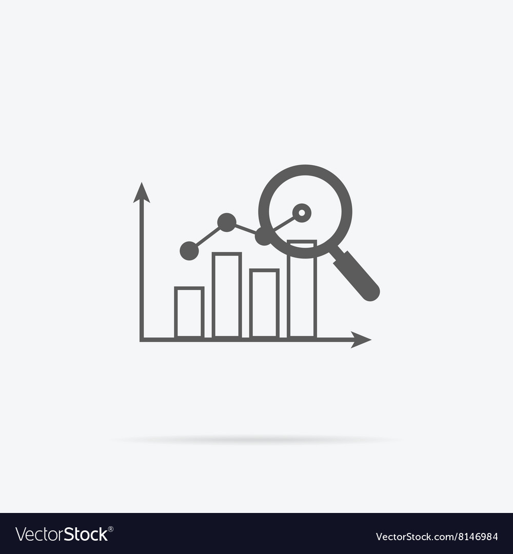 Magnifying glass data analysis Royalty Free Vector Image Magnifying glass data analysis Royalty Free Vector Image