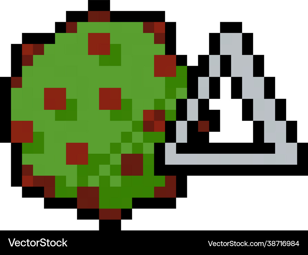 Pixel coronavirus delta variant particle Vector Image