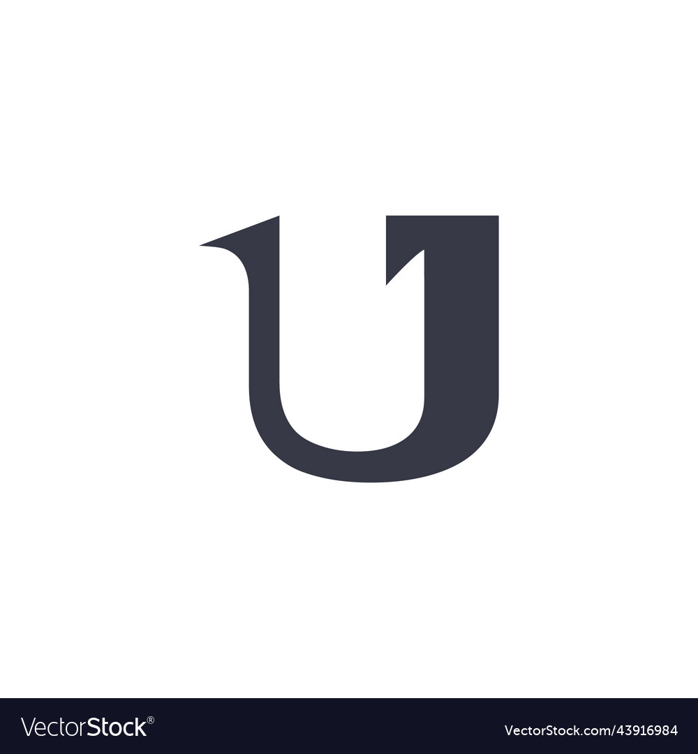 U1 or 1u letter logo isolated on white background Vector Image U1 or 1u letter logo isolated on white background Vector Image