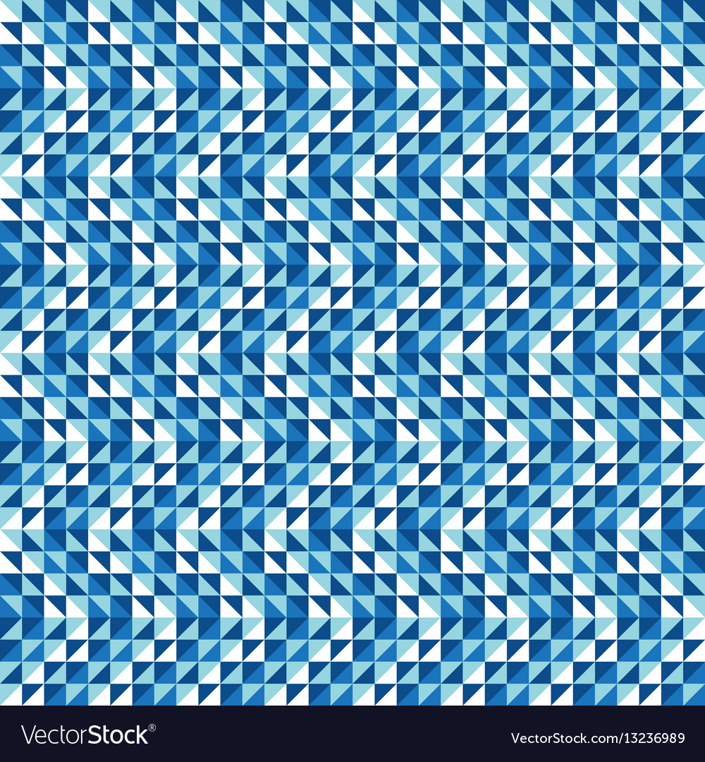 Blue triangles pattern background Royalty Free Vector Image