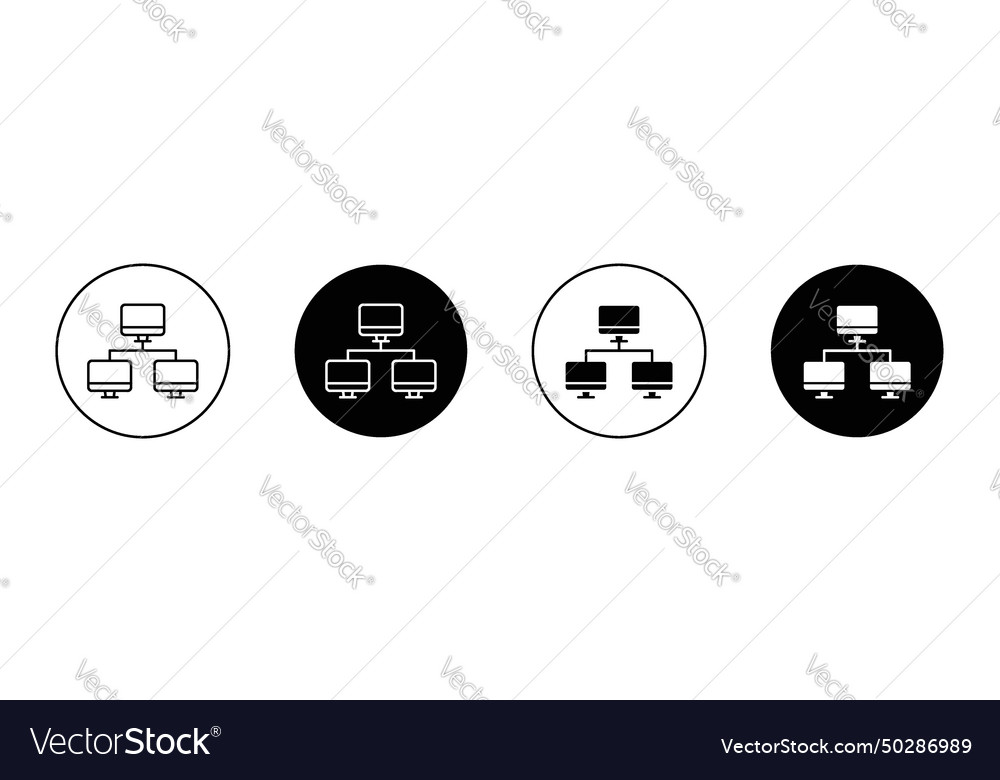 Computer network icon Royalty Free Vector Image