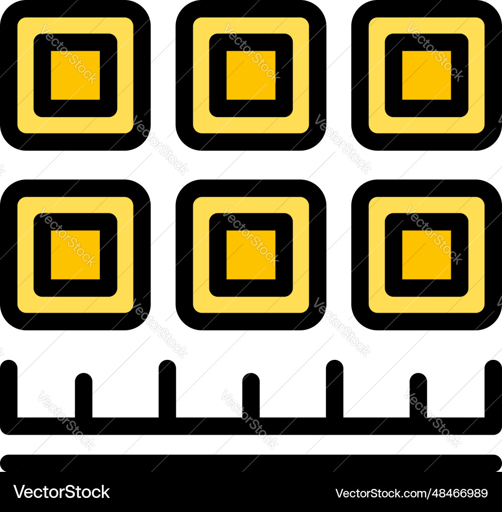 Cube tile icon flat Royalty Free Vector Image - VectorStock