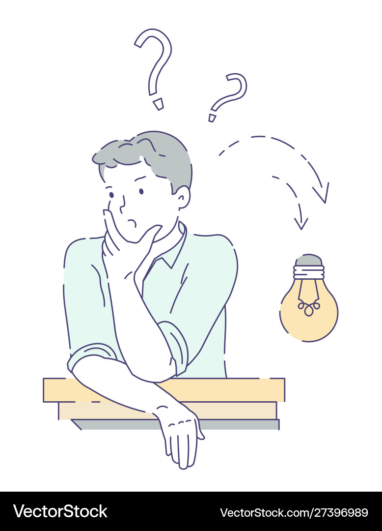 Man having no idea how to solve an issue with Vector Image