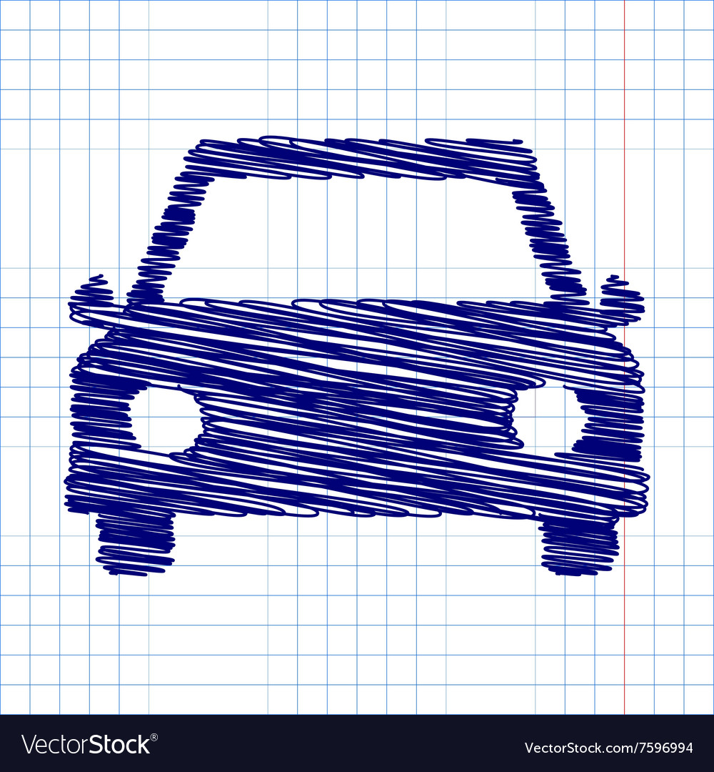 Scribble icon with pen effect Royalty Free Vector Image
