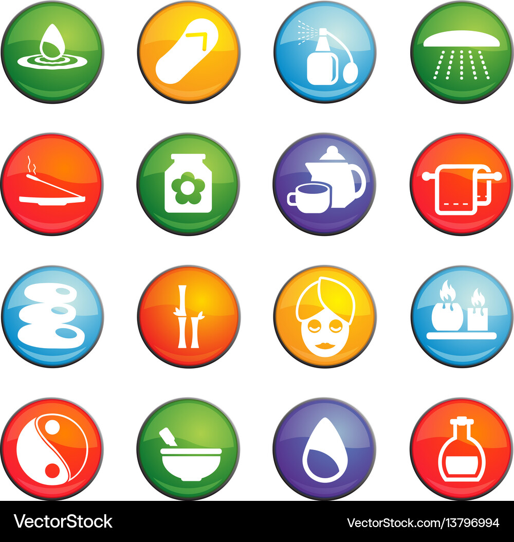 Spa icon set Royalty Free Vector Image - VectorStock