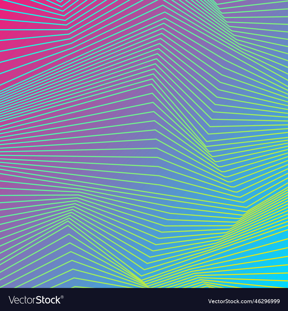 Colorful curved lines refraction pattern design Vector Image Colorful curved lines refraction pattern design Vector Image