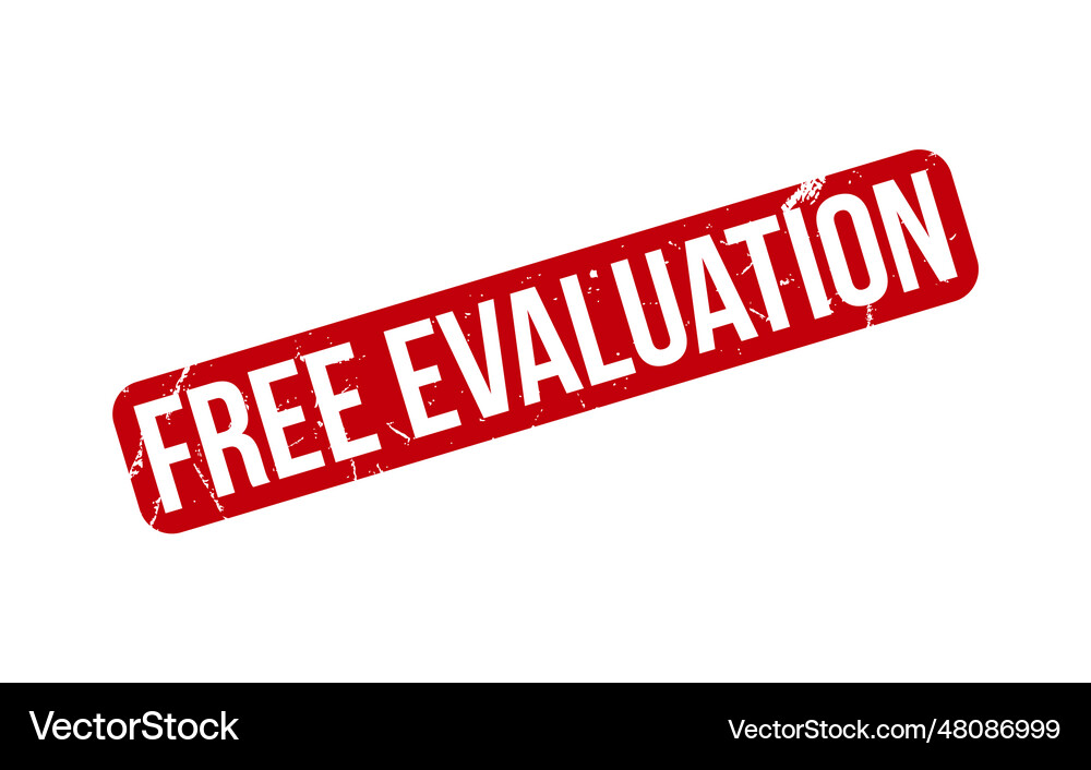 Free evaluation rubber grunge stamp seal Vector Image