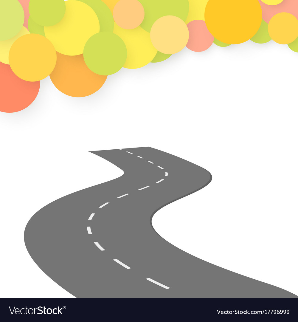 Winding road on a white background Royalty Free Vector Image