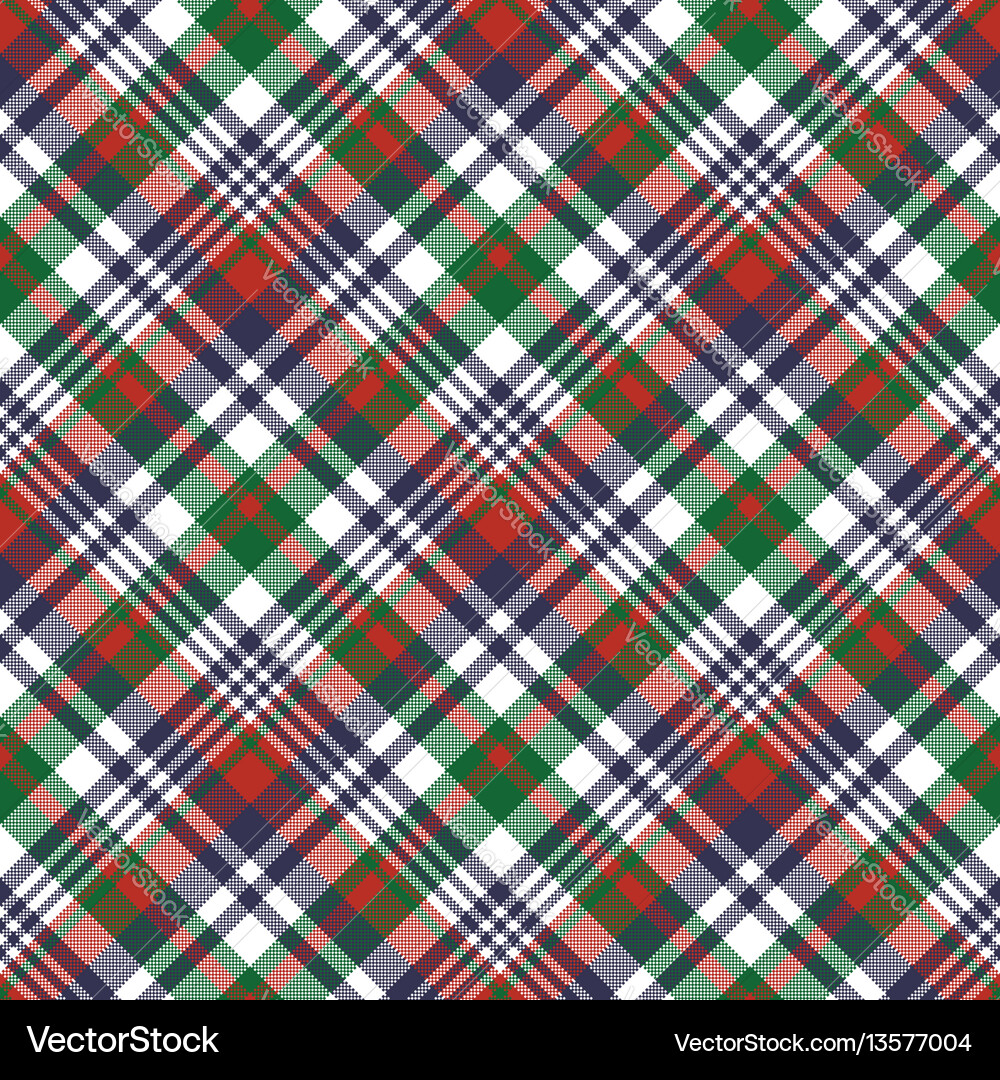 Check pixel color plaid seamless pattern Vector Image