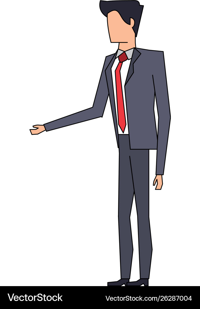 Executive business finance worker cartoon Vector Image