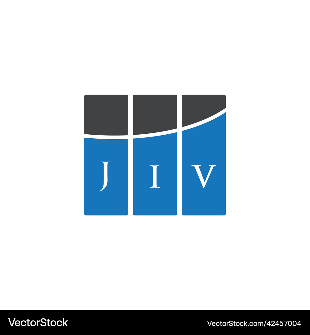 Jiv letter logo design on white background Vector Image