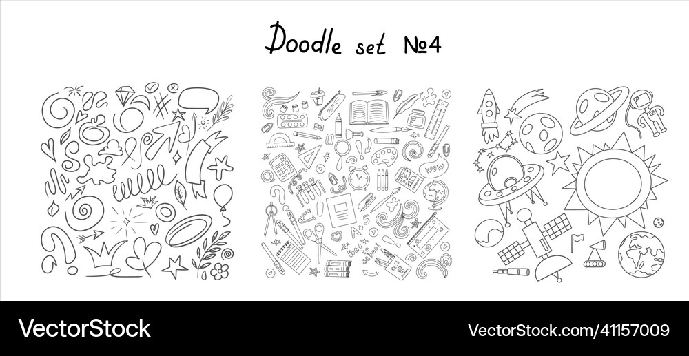 Back to school hand draw space Royalty Free Vector Image