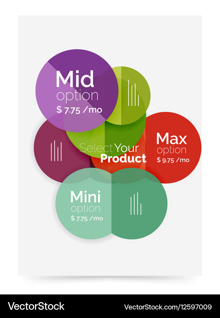 Business layout - select your product with sample Vector Image