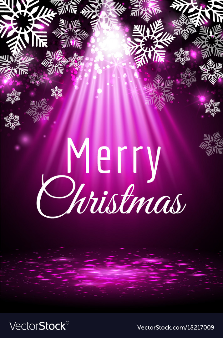 Christmas poster with snowflakes Royalty Free Vector Image