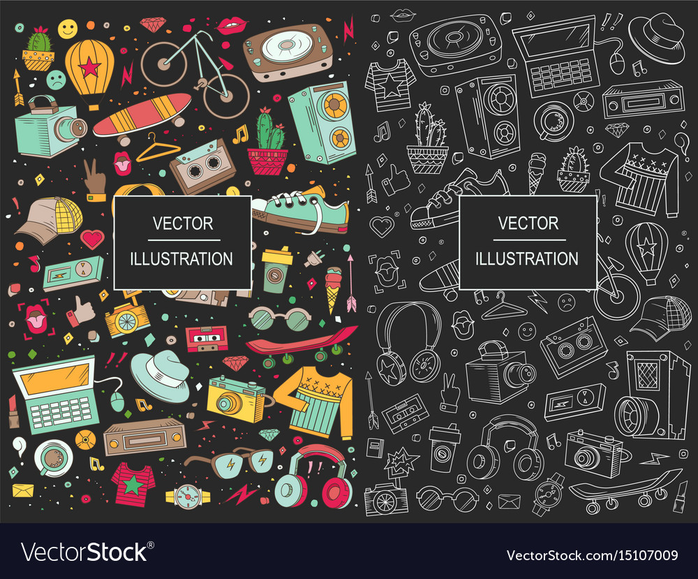 Collage elements Royalty Free Vector Image - VectorStock