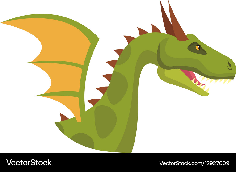 Dragon cartoon icon Royalty Free Vector Image - VectorStock