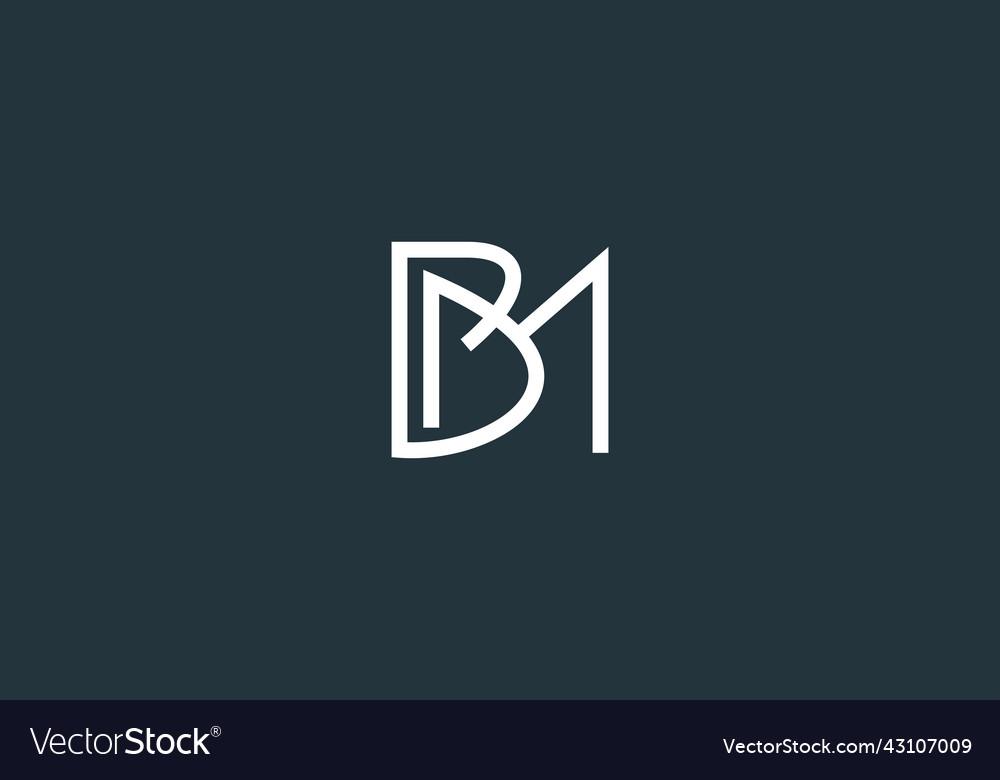 Initial letter bm logo design template Royalty Free Vector Initial letter bm logo design template Royalty Free Vector