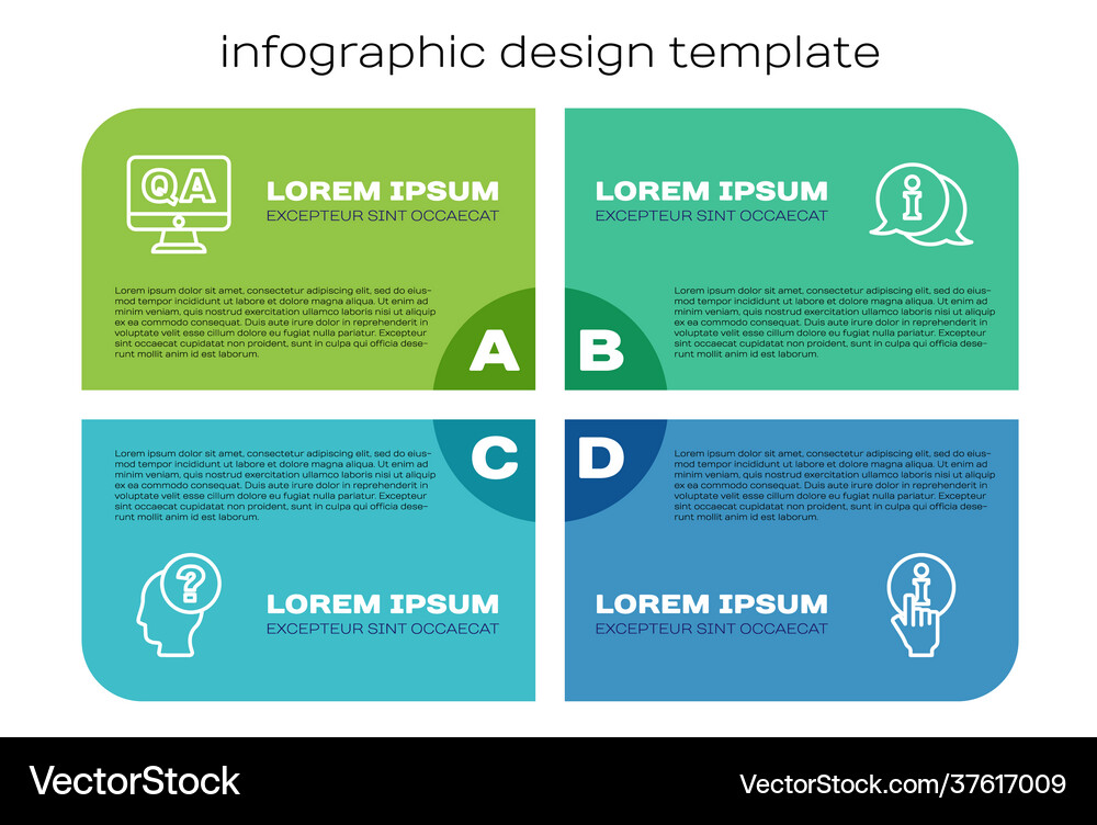 Set line head with question mark question Vector Image