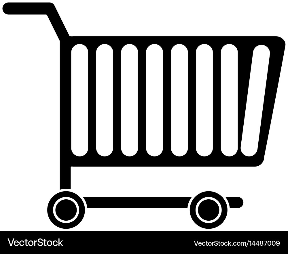 Shopping cart isolated icon Royalty Free Vector Image