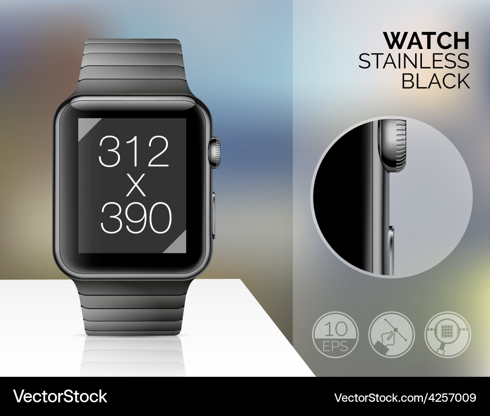 Smart watch isolated Royalty Free Vector Image