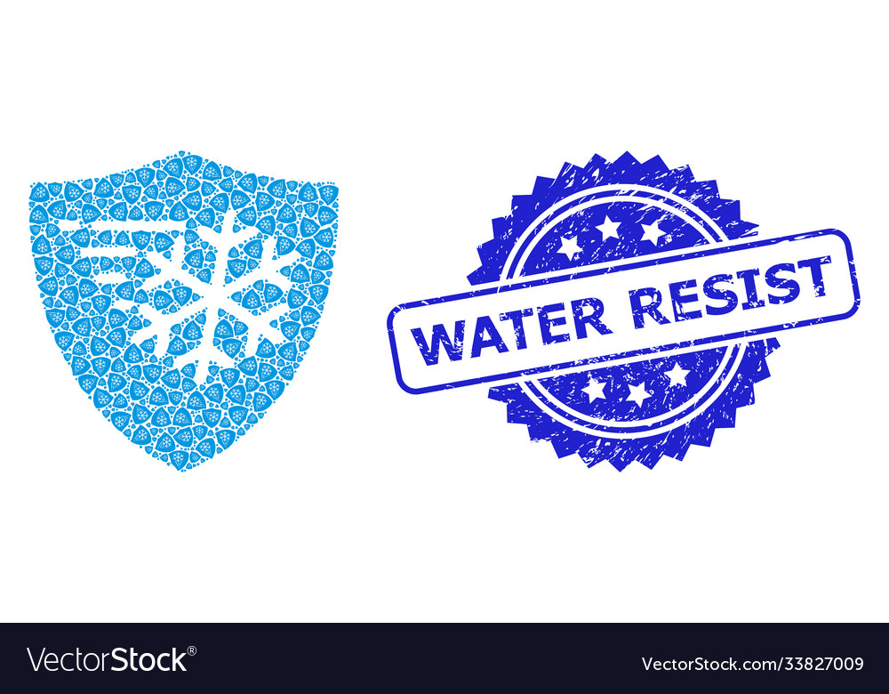 Textured water resist seal and recursion frost Vector Image Textured water resist seal and recursion frost Vector Image