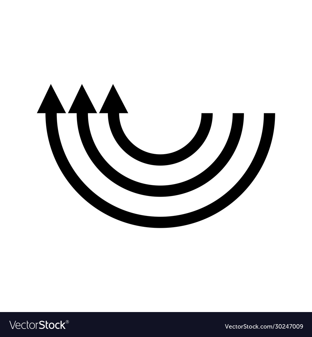 Three parallel arrows simple flat design Vector Image