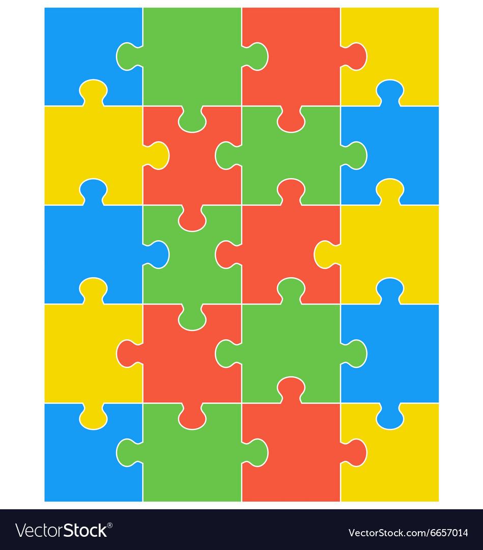 Colorful shiny puzzle Royalty Free Vector Image Colorful shiny puzzle Royalty Free Vector Image
