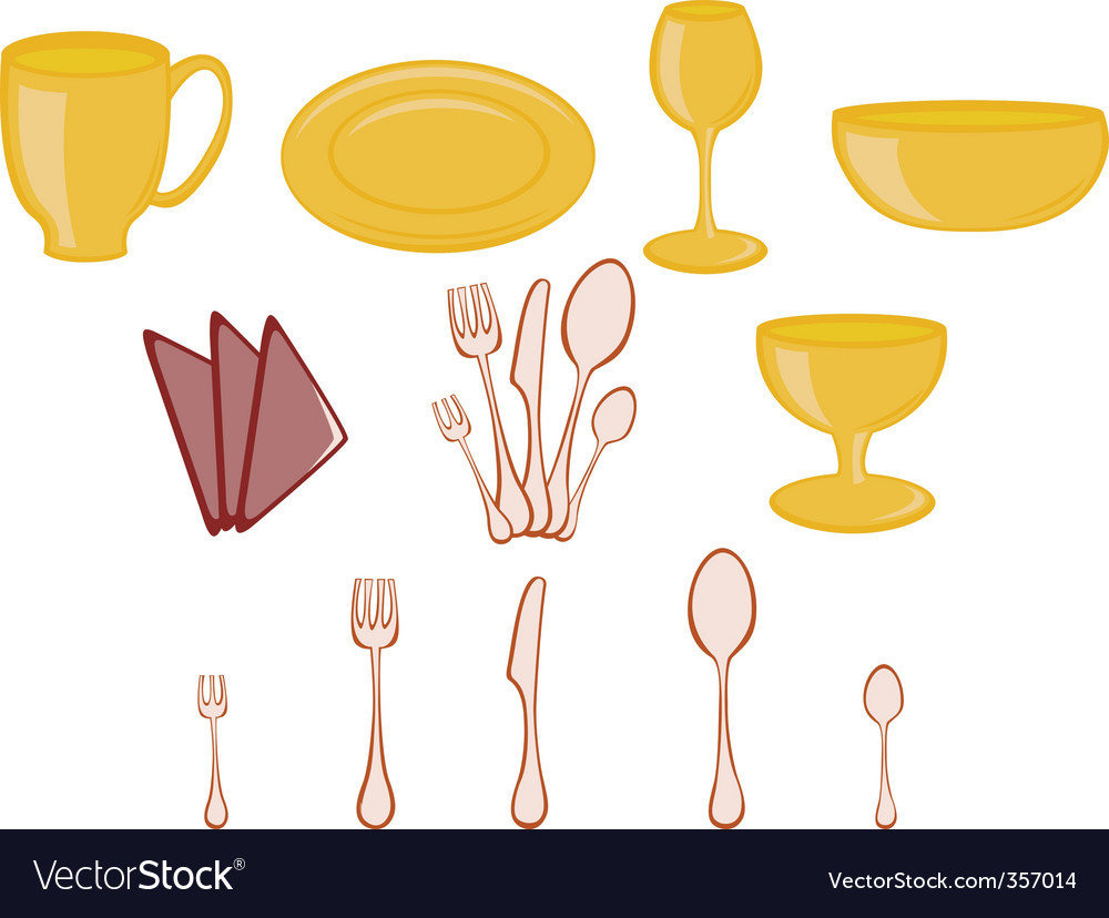 Kitchenware icons Royalty Free Vector Image - VectorStock