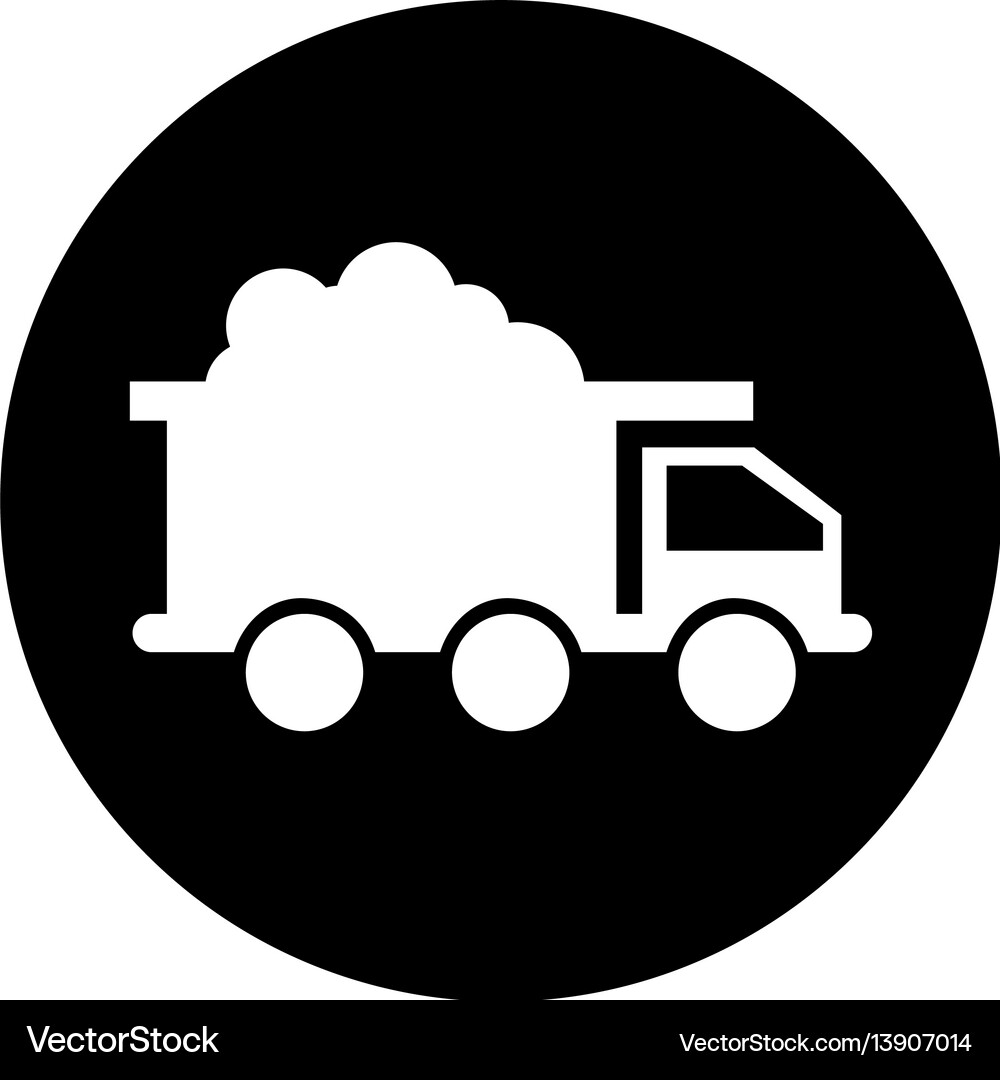Mine truck isolated icon Royalty Free Vector Image