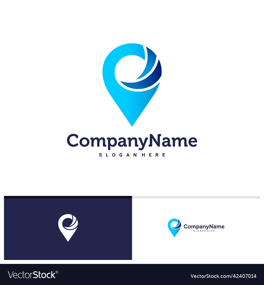 Point explore logo template creative Royalty Free Vector