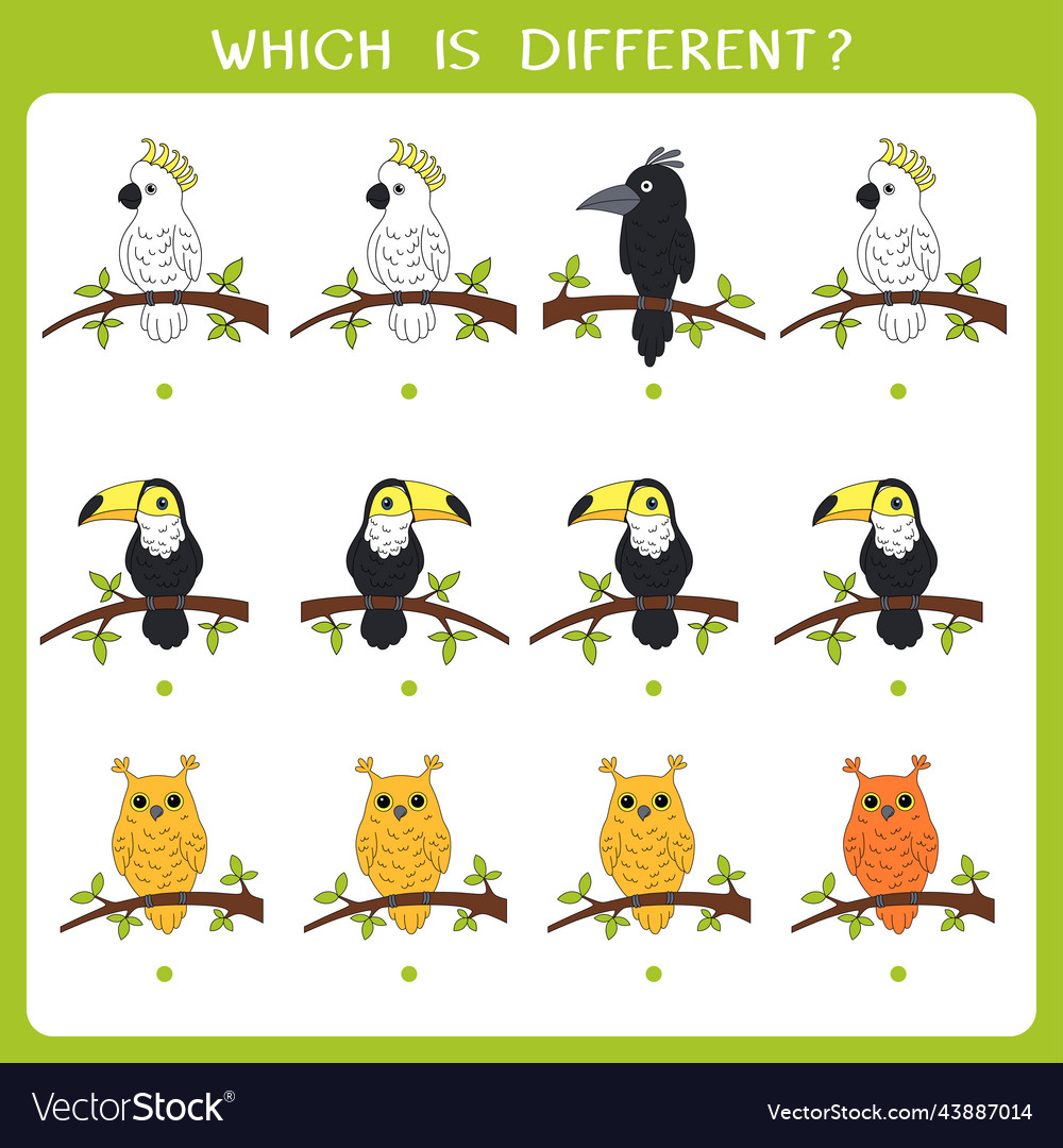 Simple logic game for kids Royalty Free Vector Image