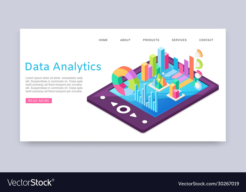 Data Analitycs Charts And Research Information Vector Image