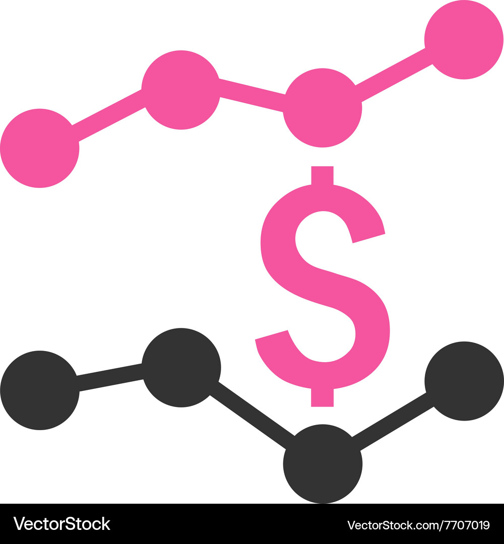 Financial Trends Flat Icon Royalty Free Vector Image