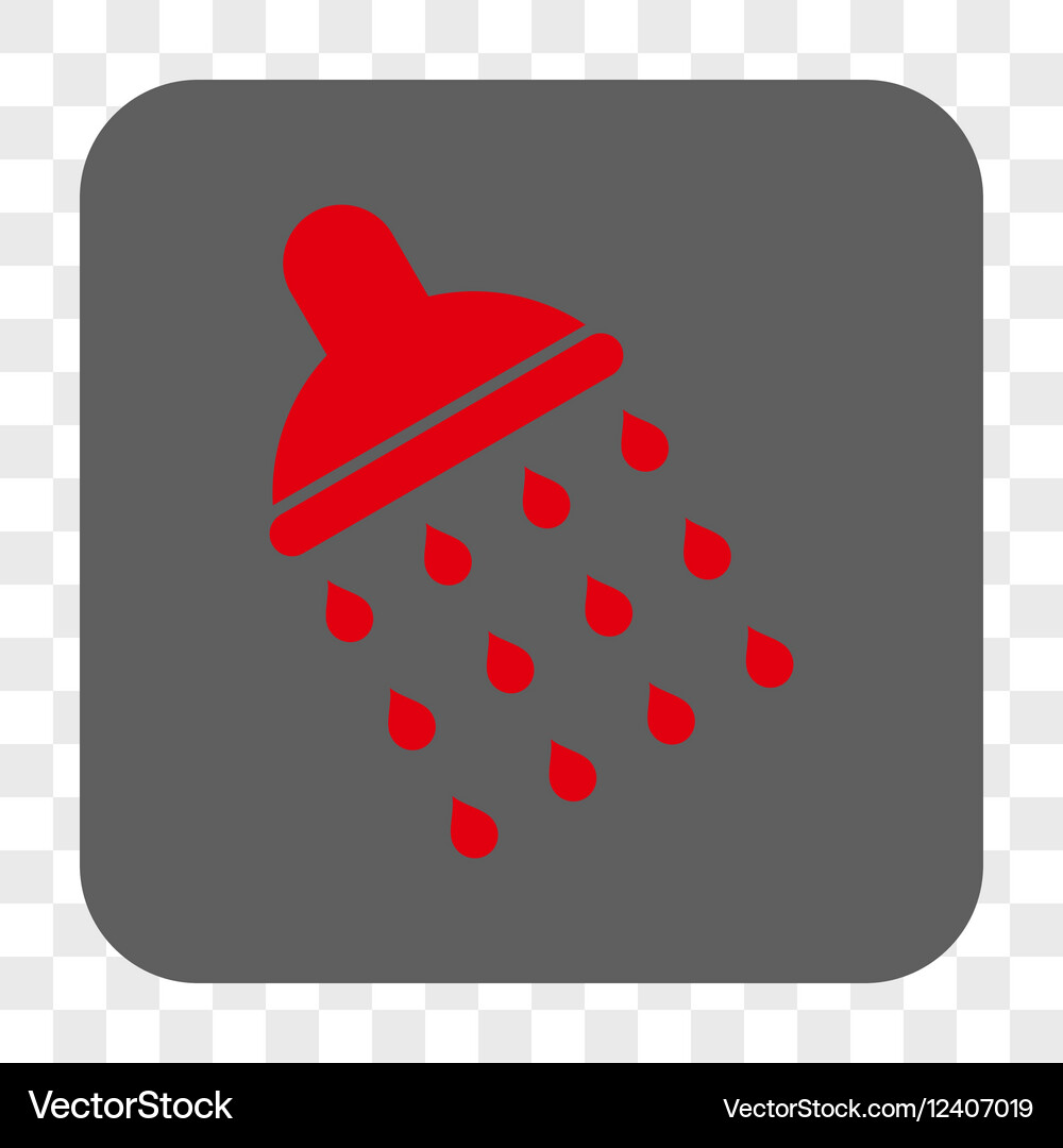 Shower rounded square button Royalty Free Vector Image